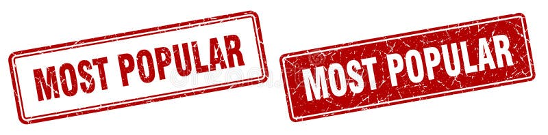 Most Popular Stamp Set. Most Popular Square Grunge Sign Stock Vector ...