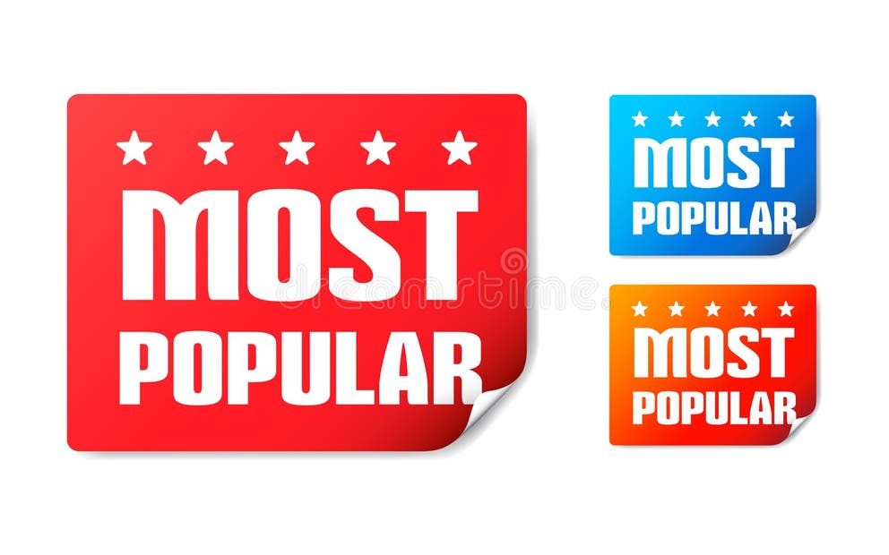 Most Popular Stickers stock vector. Illustration of commercen - 202616500