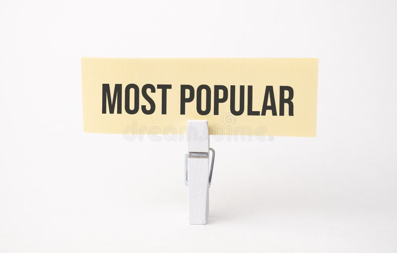 Most Popular Text on Paper. on White Background Stock Photo - Image of ...