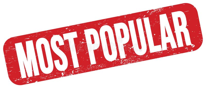 MOST POPULAR Text on Red Grungy Stamp Sign Stock Illustration ...