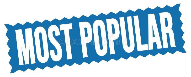 MOST POPULAR Text Written on Blue Stamp Sign Stock Illustration ...