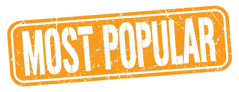 MOST POPULAR Text Written on Blue Stamp Sign Stock Illustration ...