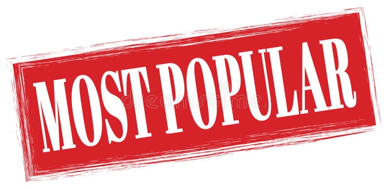 MOST POPULAR Text Written on Red Stamp Sign Stock Illustration ...