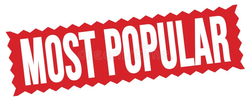 MOST POPULAR Text Written on Red Stamp Sign Stock Illustration ...