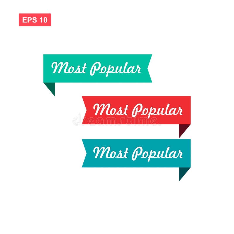Most Popular Vector Ribbons Isolated Stock Vector - Illustration of ...