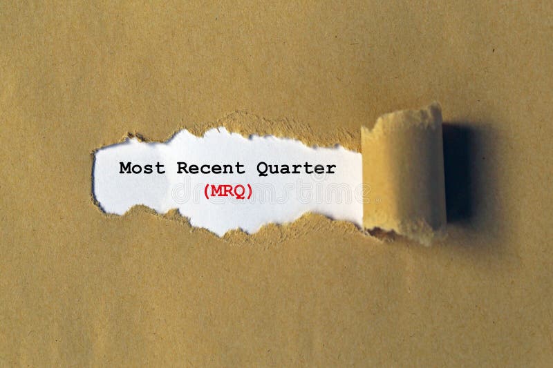 Most Recent Quarter on White Paper Stock Photo - Image of cost, profit ...
