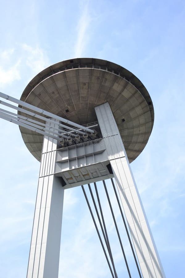The Most Snp Bridge in Bratislava Stock Photo - Image of tower ...