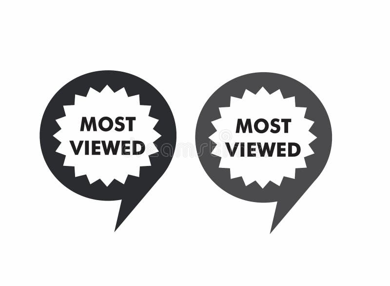 Most Viewed Sign Icon. Most Watched Symbol. Stock Vector - Illustration ...