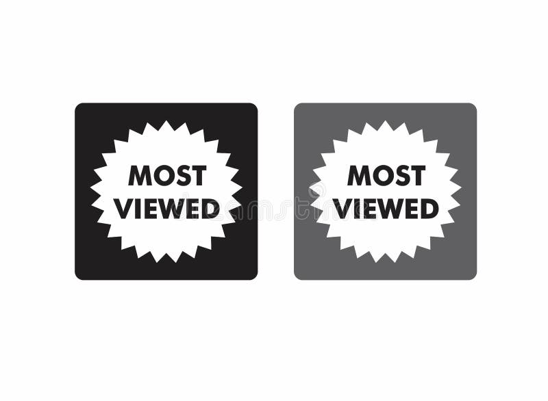 Most Viewed and Most Viewed Symbol Web Icons in Square Stock Vector ...