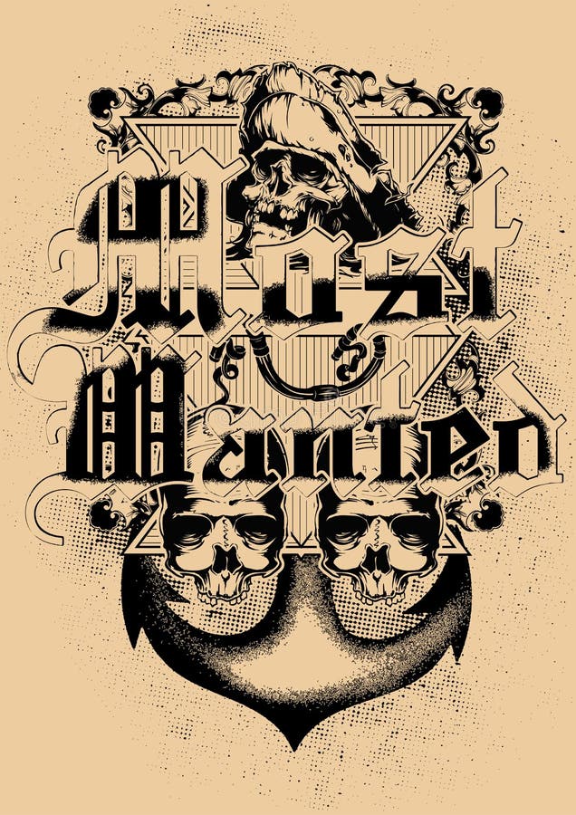 MOST WANTED Text on Red Round Stamp Sign Stock Illustration ...