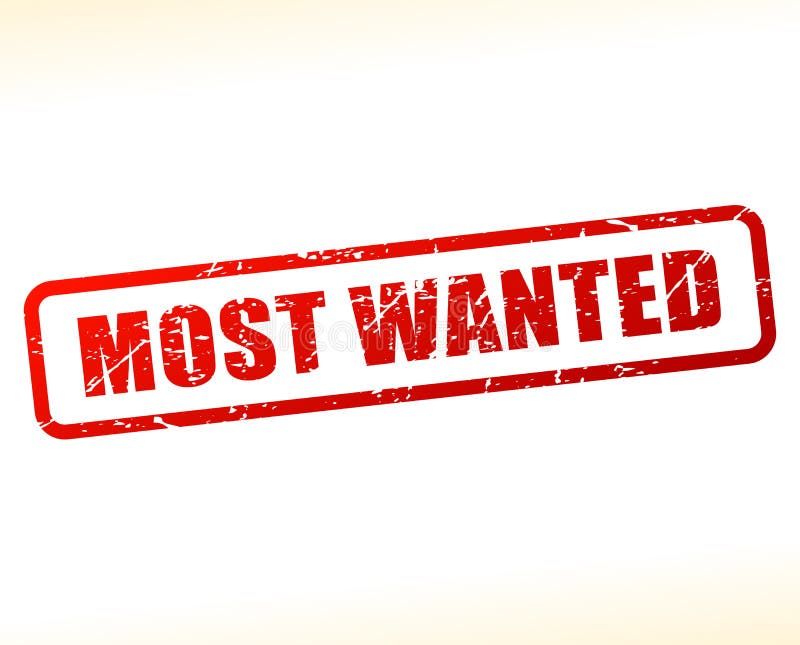 Most wanted text buffered stock vector. Illustration of notification ...