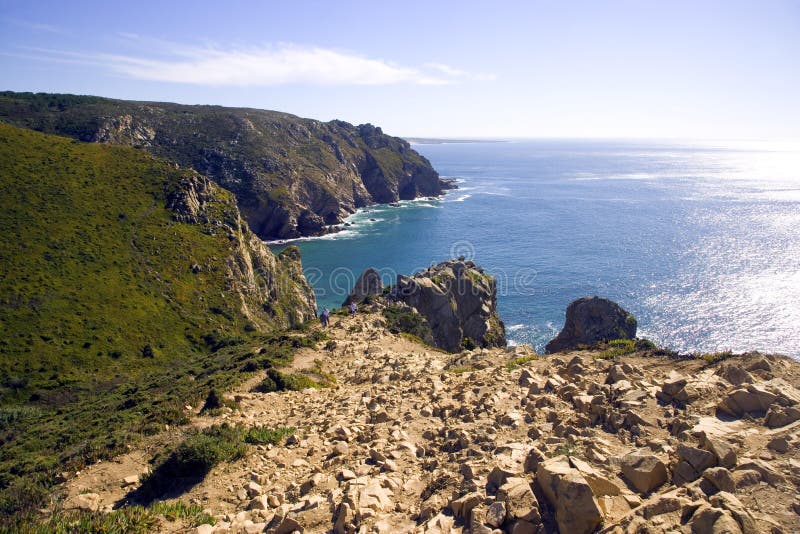 Cape Roca Portugal is the Atlantic Ocean, the Cliff, the Surf of the ...