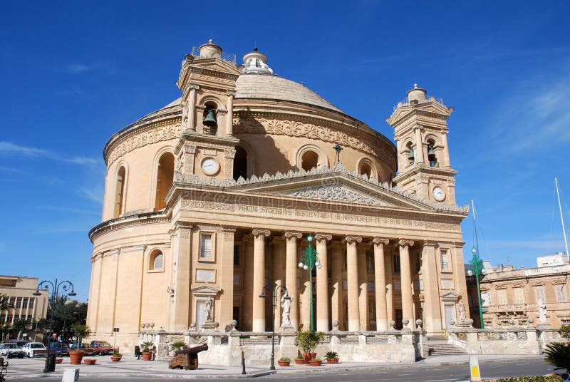 Mosta Dome stock image. Image of european, dome, place - 12891925