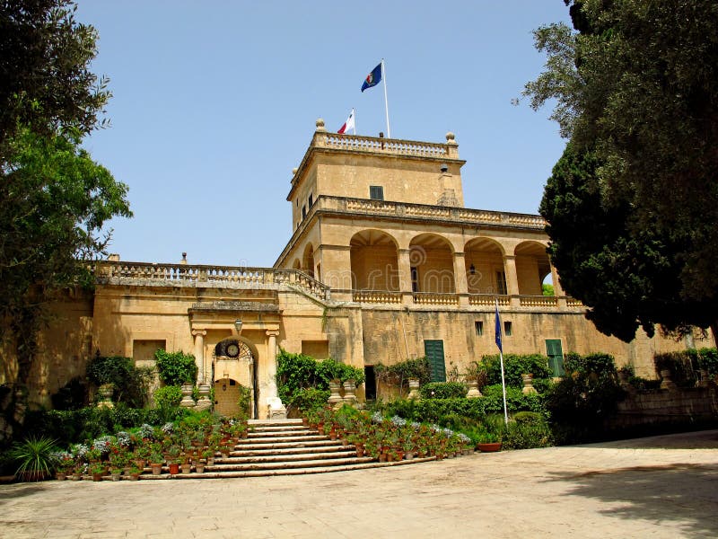 Mosta, Malta - 19 Jul 2011: San Anton Palace and Gardens, Mosta, Malta ...