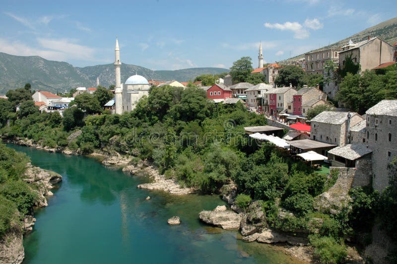 Mostar stock image. Image of bosnia, mosque, green, mostar - 15235877