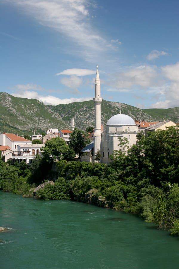 Old bridge, Mostar stock photo. Image of panorama, reflection - 3996142