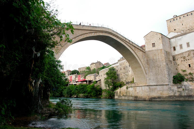 Mostar Bridge - Bosnia Herzegovina Stock Photo - Image of house ...