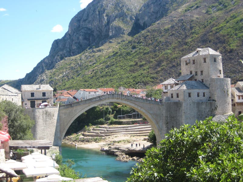 Mostar bridge stock image. Image of freedom, mostar, summer - 94113911