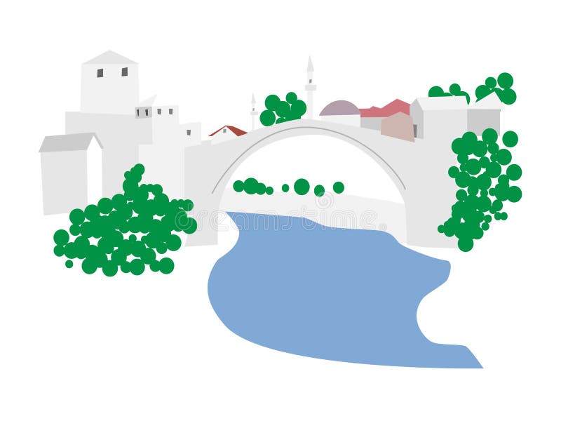 Mostar Bridge Stock Illustrations – 55 Mostar Bridge Stock ...