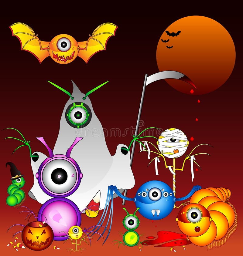 Mostri Di Halloween Mostri Variopinti Per I Bambini Idee Del Costume Di ...