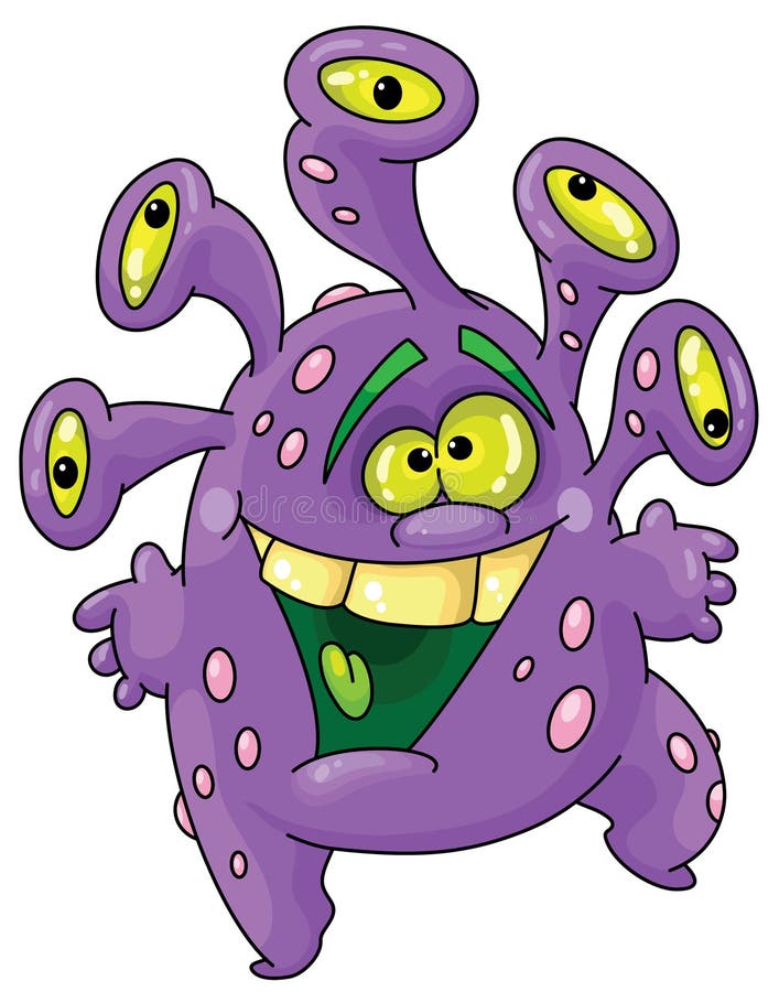 Mostro divertente illustrazione vettoriale. Illustrazione di animale ...