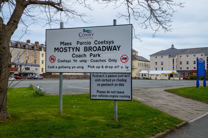 Mostyn Broadway Coach Park editorial image. Image of barren - 250462560