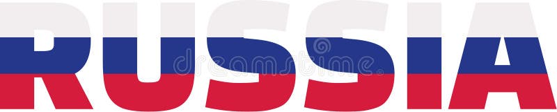 Mot De Drapeau De La Russie - Poccnr Illustration de Vecteur ...