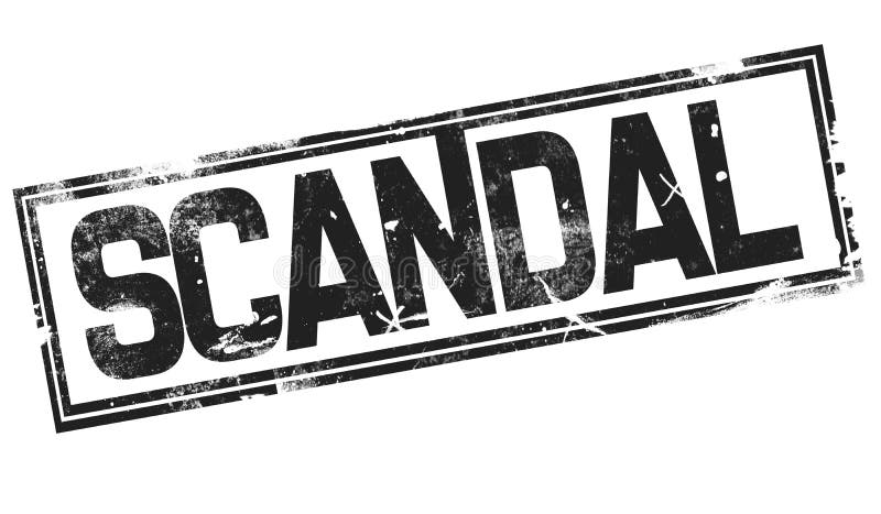 Mot De Scandale Avec Le Cadre Noir Illustration Stock - Illustration du ...