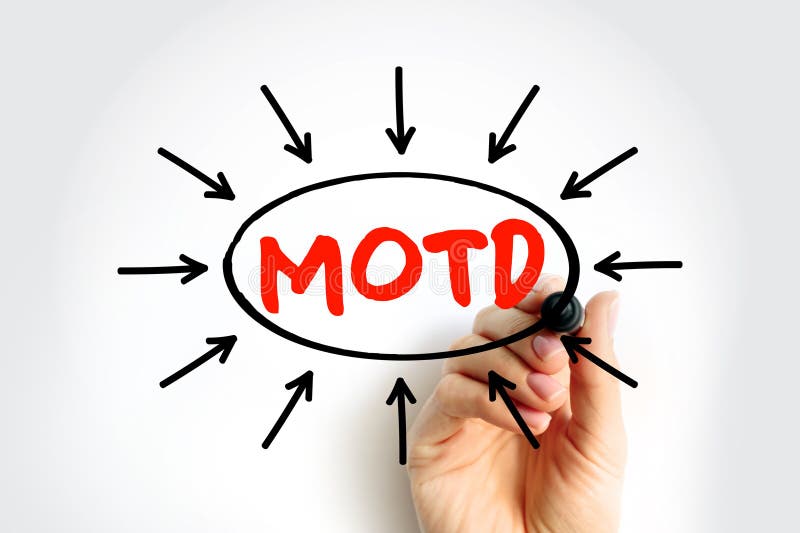 MOTD - Message of the Day Acronym Text with Arrows, Concept for ...