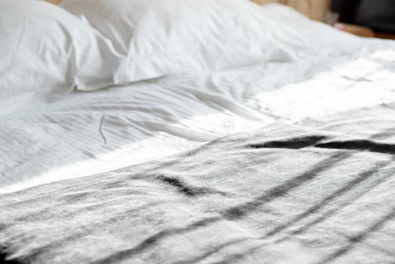 Motel Bed,clean Bed Linen Made on the Bunk Stock Photo - Image of motel ...