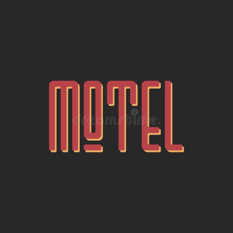 Motel Lettering Typography. Perfect for T Shirt Design Stock Vector ...