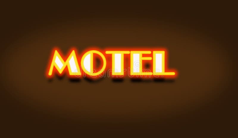 Motel neon light Sign stock image. Image of vintage, advertise - 26035067