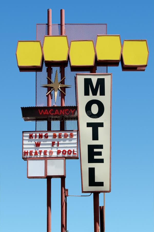 Vintage motel sign stock image. Image of fifties, travel - 16374905