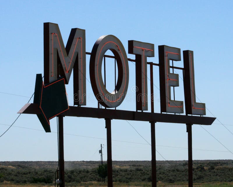 Motel Sign stock image. Image of motel, light, metal - 25950309
