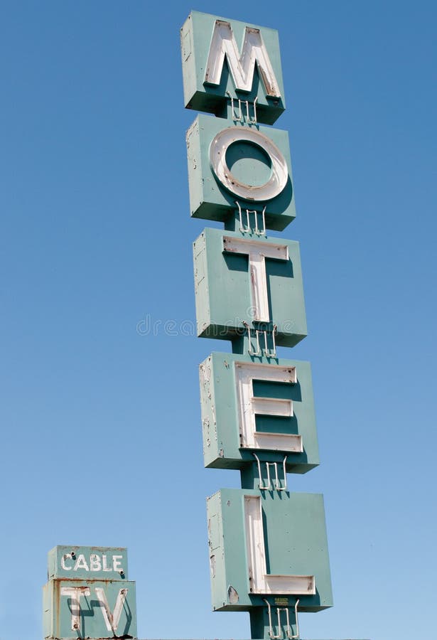 Motel sign stock image. Image of light, trip, steel, cable - 27359563