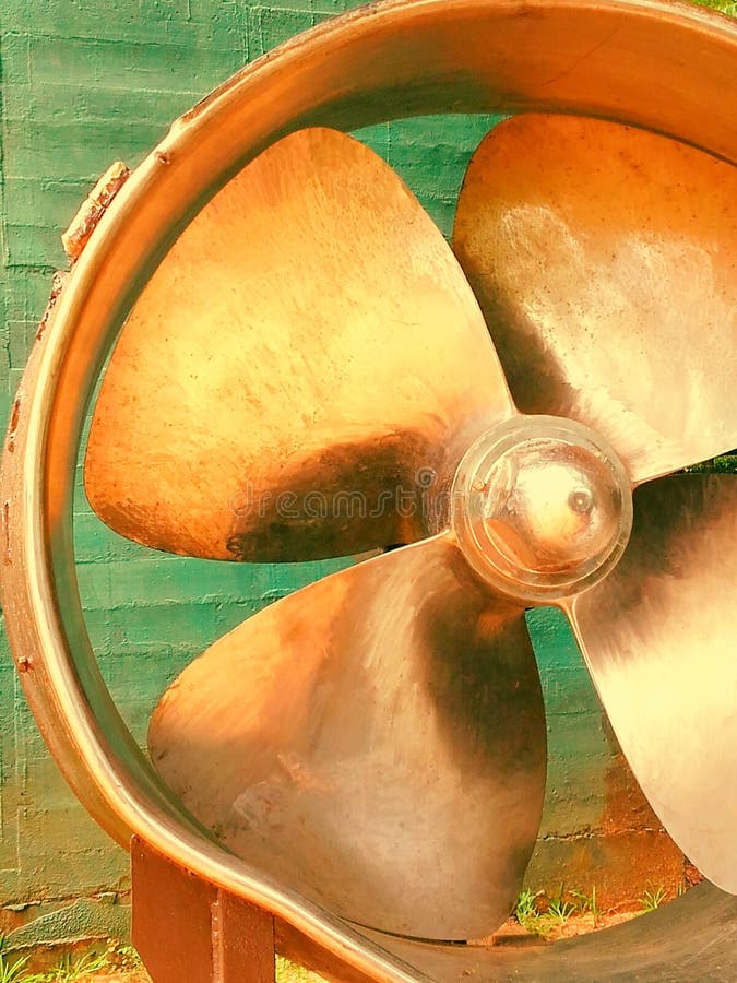 Military Ship Copper Motor Fan Stock Image - Image of huge, military ...