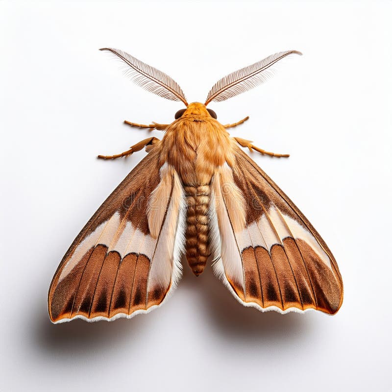 Colorful Moth Showcasing Intricate Patterns Resting on a White Surface ...