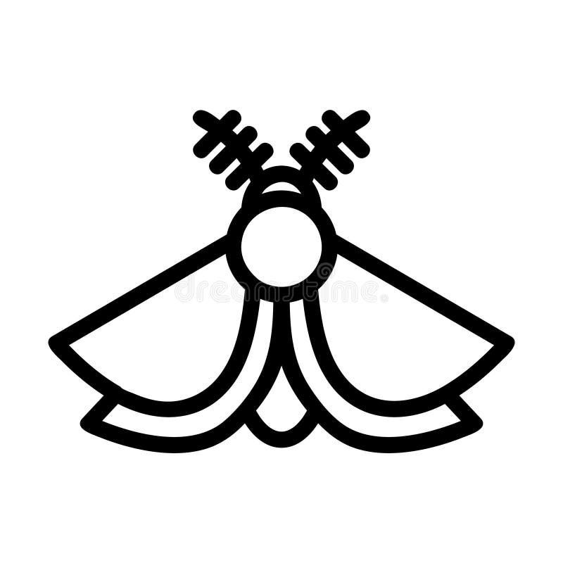 Moth Icon Outlines in a Minimalist Style. Vector Linear Insect Logos ...