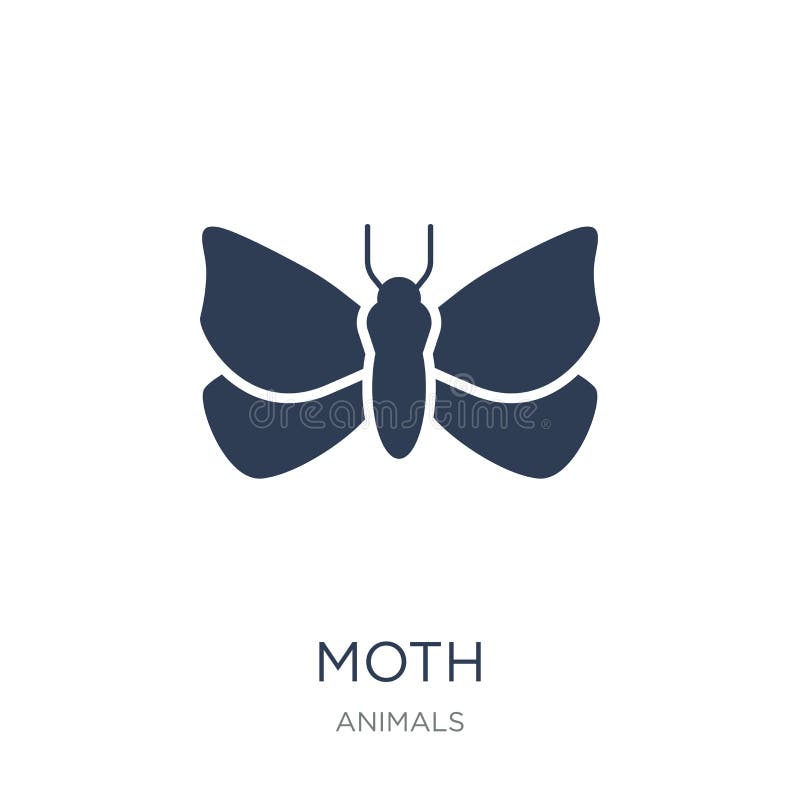 Moth Icon. Trendy Flat Vector Moth Icon On White Background From Stock ...