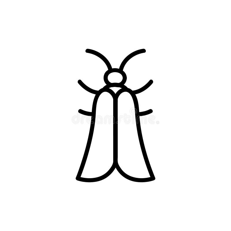 Moth Icon Vector. Isolated Contour Symbol Illustration Stock Vector ...