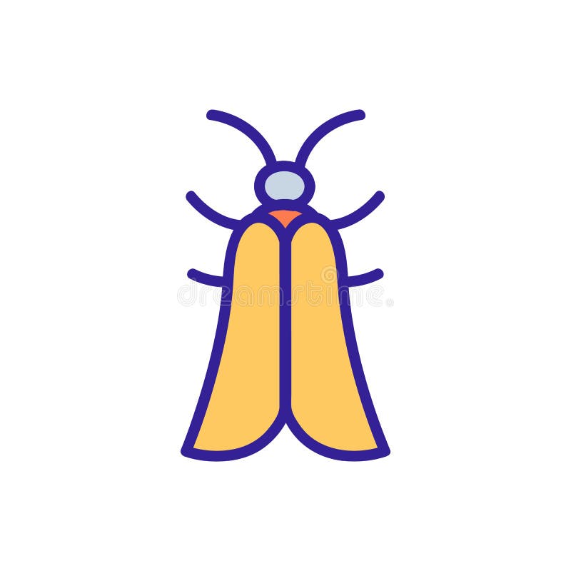 Moth Icon Vector. Isolated Contour Symbol Illustration Stock Vector ...