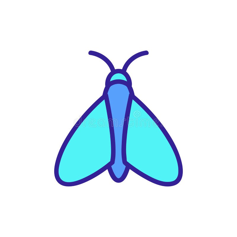 Moth Icon Vector. Isolated Contour Symbol Illustration Stock Vector ...