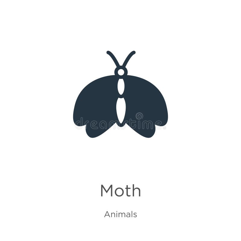 Moth Icon Vector. Trendy Flat Moth Icon from Animals Collection Isolated on White Background ...