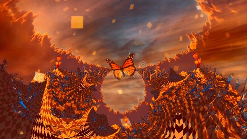 Moth in Moving Surreal Scene Stock Video - Video of blazing, flame ...