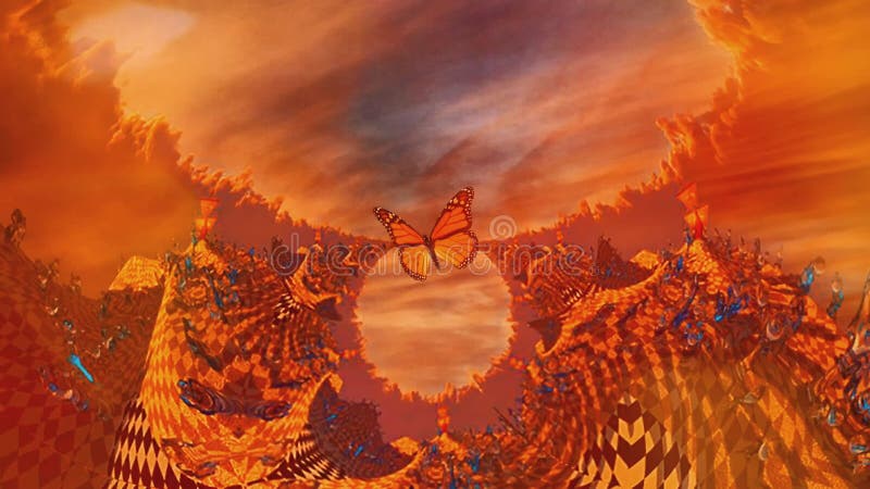 Moth in Moving Surreal Scene Stock Video - Video of heat, flame: 253854091