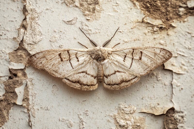 A moth resting on a wall stock illustration. Illustration of biology ...