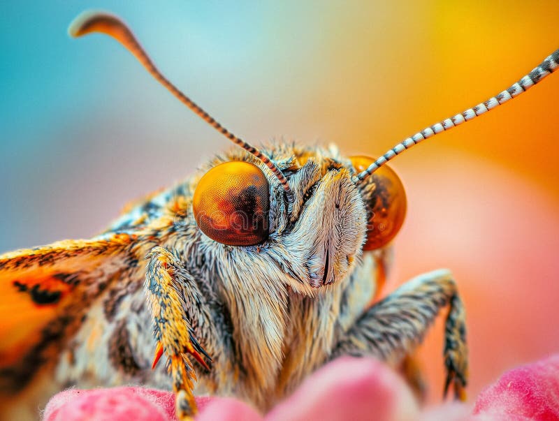 Moth Showcasing Its Eyes and Antennae Stock Image - Image of study ...