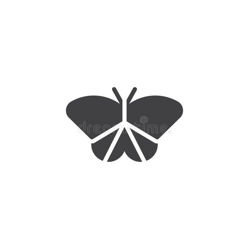 Moth vector icon stock vector. Illustration of solid - 110904440