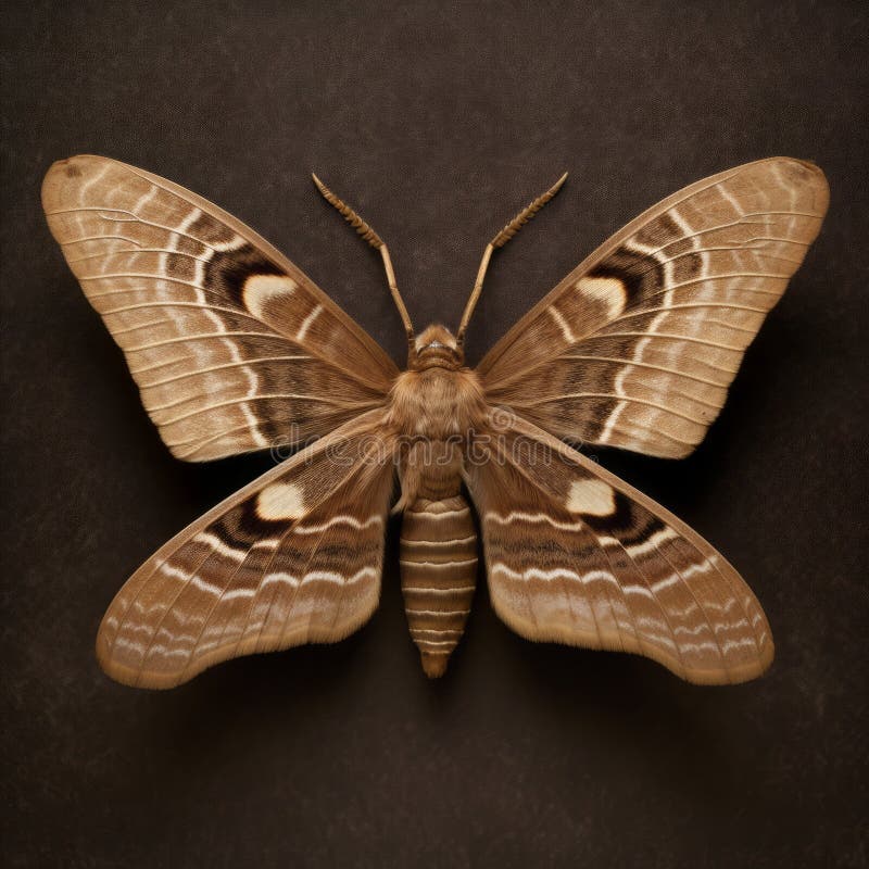 Moth Viewed from the Back stock illustration. Illustration of back ...