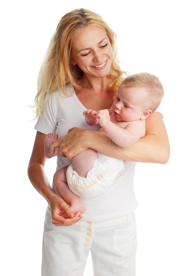 Mother with baby stock photo. Image of indoors, women - 16392878